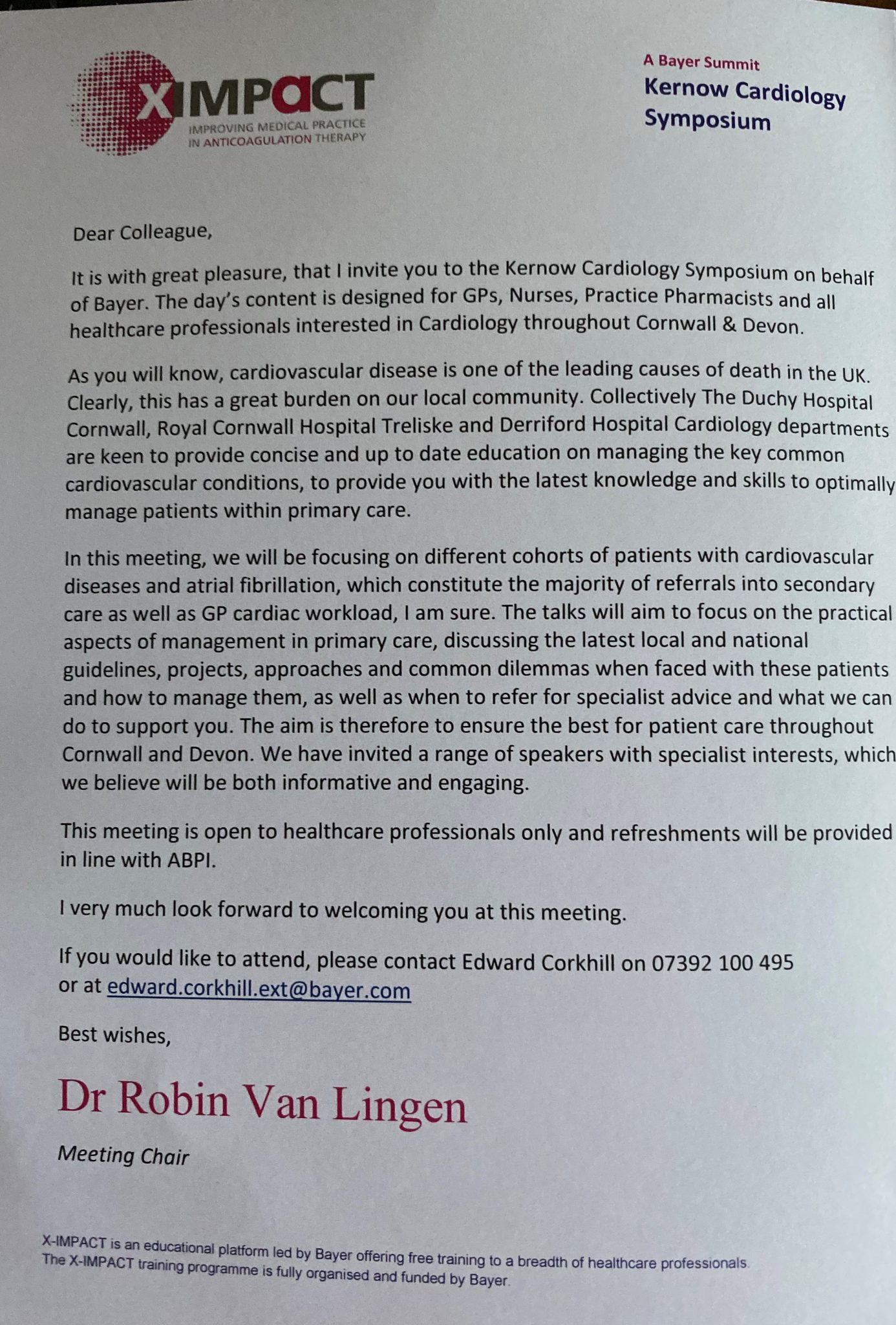 Kernow Cardiology Symposium – Community Pharmacy Cornwall